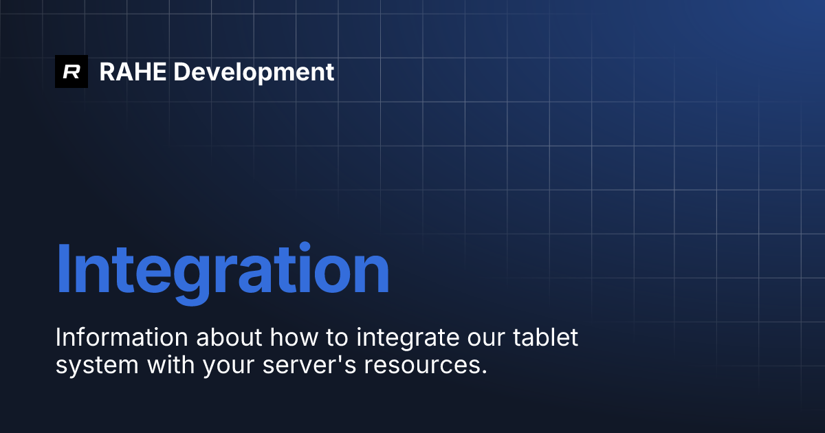 Integration | RAHE Development