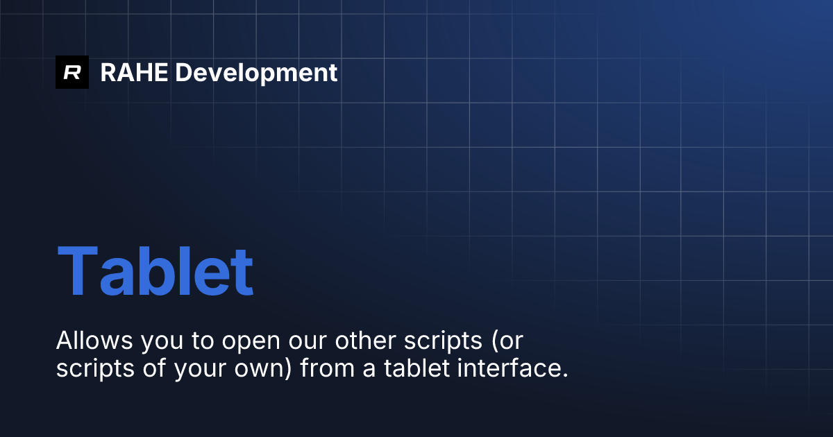 Tablet | RAHE Development